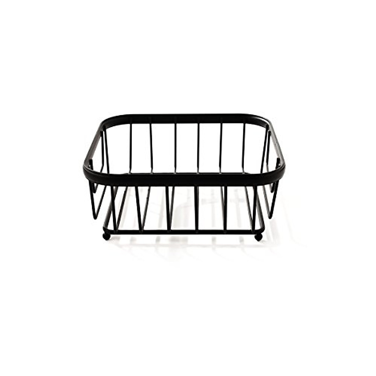 Spectrum Diversified Ashley Flat, Modern Dining Table Décor Horizontal Napkin Holder for Kitchen Tables & Countertops, Black