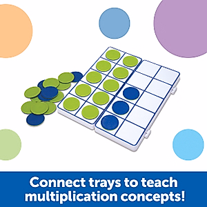 Learning Resources Connecting Ten-Frame Trays, 165 Pieces