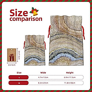 Onyx Stone Pale Bluechristmas Drawstring Gift Bag, Linen Drawstring Gift Bag, Reusable Drawstring Gift Bag, Used For Christmas, Birthday, Wedding Supplies