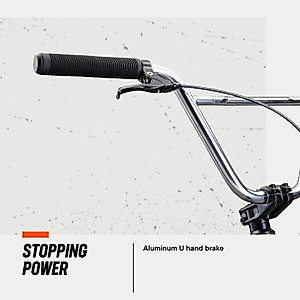 Mongoose Legion L60 Kids Freestyle BMX Bike, Intermediate Rider, Boys and Girls Bikes, 20-Inch Wheels, Hi-Ten Steel Frame, Micro Drive 25x9T BMX Gearing, Grey