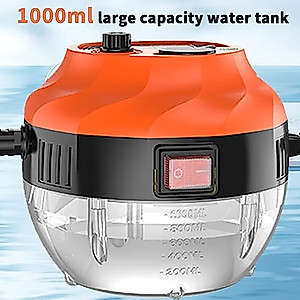 MYWUBAO Handheld Steam Cleaner High Temperature Pressurized Steam Cleaning Machine Portable Car Steamer with Brush Heads for Car Detailing, Kitchen, Bathroom, Grout and Tile(orange)