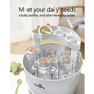 Bottle Sterilizer, Baby Bottle Sterilizer, Electric Steam Bottle Sanitizer for Baby Bottles, Pacifiers, Nipples, Teethers, Breast Pump Accessories, One Button Control, Easy BPA-Free Bottle Cleaner