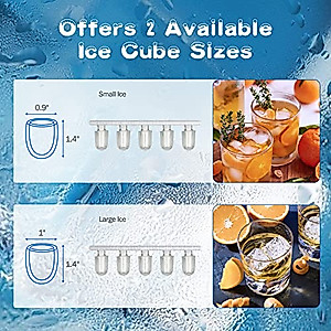 COSTWAY Countertop Ice Maker, Self-Cleaning Function, 26.5 LBS Ice Per Day, 9 Ice Cubes Ready in 6-13 Minutes, Fully Open, Portable Ice Machine with Ice Scoop, Basket for Kitchen Bar Office, Red