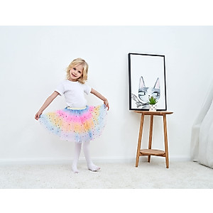 Tutus for Girls Pink Tutu Skirt Rainbow Princess Tutu for Girls Tutu Dresses for Toddler Girls Ballet Toddler Tutu for 2-6 Years