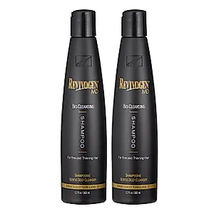 Revivogen MD Bio-Cleansing Shampoo for Thinning Hair, DHT Blocker Shampoo, Hair Loss Shampoo, Shampoo Thinning Hair, Soothes Scalp, Routine Shampoo for Women/Men Hair Loss, Hair Shampoo, 12oz, 2pk