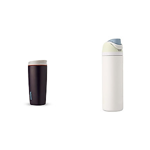 Owala 20oz Coffee Tumbler and 24oz Water Bottle Bundle with Insulated Stainless Steel Build and Splash Resistant Lids