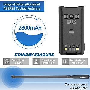 Baofeng GMRS-9R GMRS Radio Waterproof IP67 Two Way Radios Rechargeable Walkie Talkies Long Range NOAA Weather Alerts Scan With extra Battery,Programming Cable,Tactical Antenna,Speaker Mic,Tactical Bag
