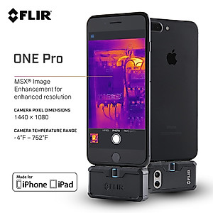FLIR ONE Pro - iOS - Professional Grade Thermal Camera for Smartphones - with VividIR and MSX Image Enhancement Technology
