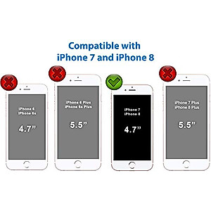 RegSun for iPhone 8 Case,iPhone 7 Case,Built-in Screen Protector, Shockproof 3-Layer Full Body Protection Rugged Heavy Duty High Impact Hard Cover Case for iPhone 8/7 4.7 inch,Black