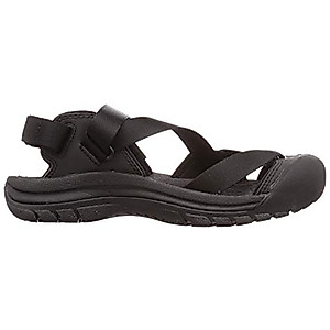 KEEN Women's Zerraport 2 Closed Toe Lightweight Sport Fashion Sandal, Black/Black, 7
