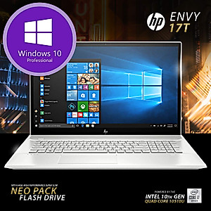 HP Envy 2019,17.3" Full HD Touch, i7-10510U 10th gen Quad CPU,NVIDIA MX250(4GB), 1TB SSD NVME,16GB DDR4 2666 RAM,Win 10 Pro, Neopack 64GB Flash Drive, B&O Speakers, Premium Wty, No DVD RW