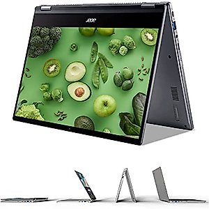 acer Chromebook Spin x360 Laptop, 14" FHD 2in1 Touchscreen Convertible, AMD Ryzen 3 3250C, 8GB RAM, 256GB Storage(128GB eMMC SSD+128GB MSD Card), Backlit KB, Chrome OS w/GM Accessories