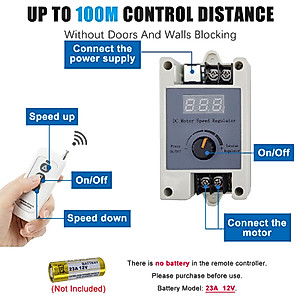 JQDML DIY Reciprocating Cycle Linear Actuator Motor 24V Stroke 1.18-6 inch No Load Speed 25-120rpm Torque 3-40lbs,with Stand Kit,Speed Control Regulator,Remote Controller(24V150mm120rpm)