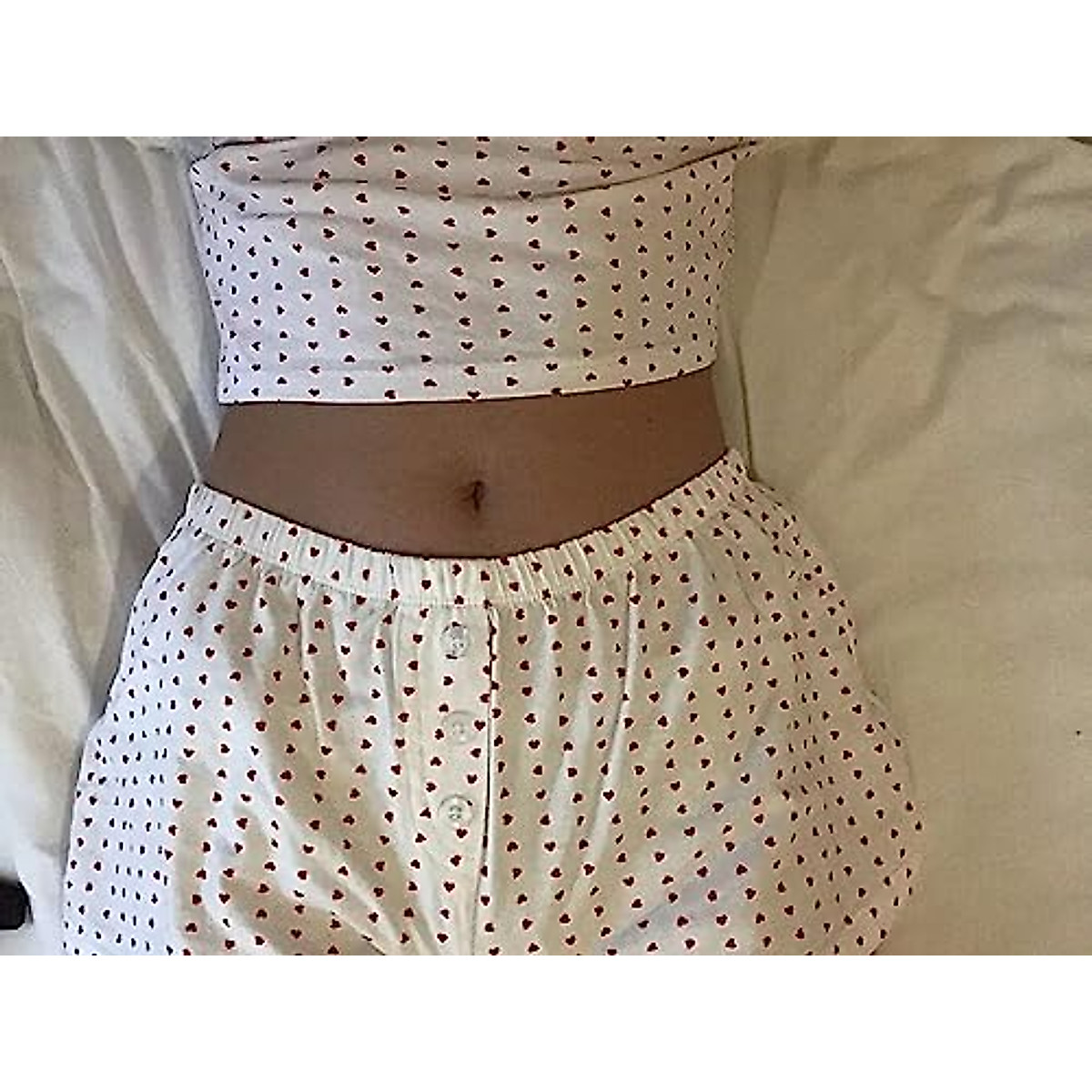 Sexy Two Piece Outfits for Women Y2k Clothing Summer Floral Pajamas Short Suit 2 Piece Outfit Brandy Melville Tank Top Shorts Set