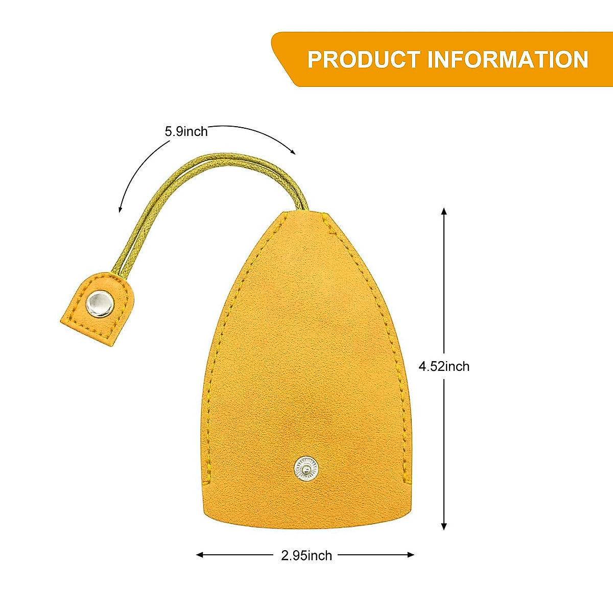 Sodcay 2 PCS Car PU Leather Key Case, Creative Pull-out Key Access Card Protective Cover, Universal for Most Cars (Yellow)