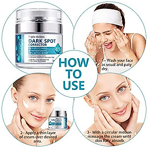 Dark Spot Remover For Face, Dark Spot Corrector and Remover, Sun Spots Melasma Freckle Remover, Packed with vitamins and natural extracts to treat dark spots, age spots, or sunspots (A)
