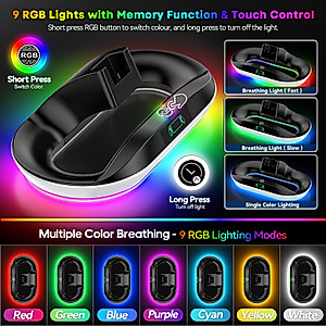 Charging Stand for PS Portal Remote Player, PS Portal Charging Dock with Light Modes, PS Portal Stand Charger, Portal Dock Station with Magnetic Connector, PS Portal Holder Base PSP Consoles