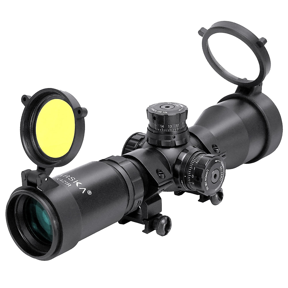 Barska AC13268 Contour Scope 3-9x42 Illuminated Trace MOA Reticle with Rings, Black, One Size