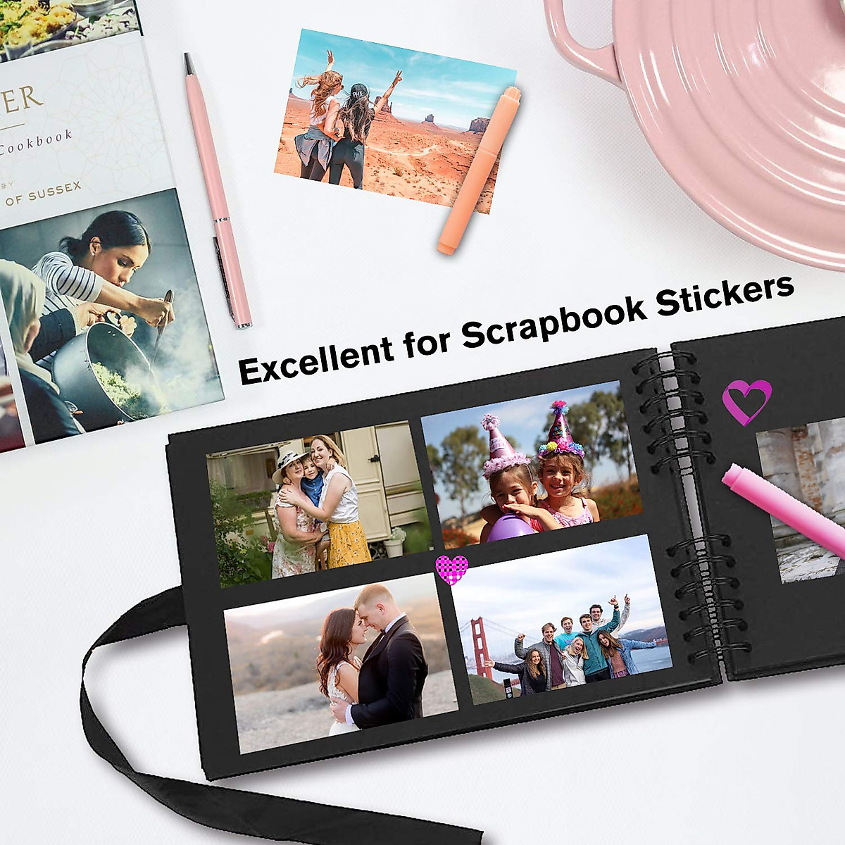 Koala Glossy Sticker Paper for Inkjet & Laser Printer, Printable Photo Sticker Paper, 20 Sheets 8.5x11 In Self-Adhesive Photo Paper for Scrapbooking, Brand Logo, Party Decor Stickers