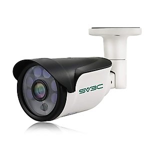 SV3C POE Camera, 4MP POE IP Security Camera Outdoor(Wired), Motion Detection, HD Infrared Night Vision, Metal Shell, IP66 Waterproof, Onvif Conformant, Support SD Card Record, RTSP, APP, PC