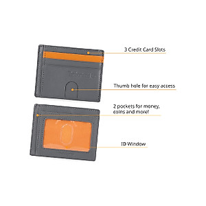 Timberland Men's Slim Leather Front Pocket Credit Holder Wallet, Olive (Blix Card Case), One Size