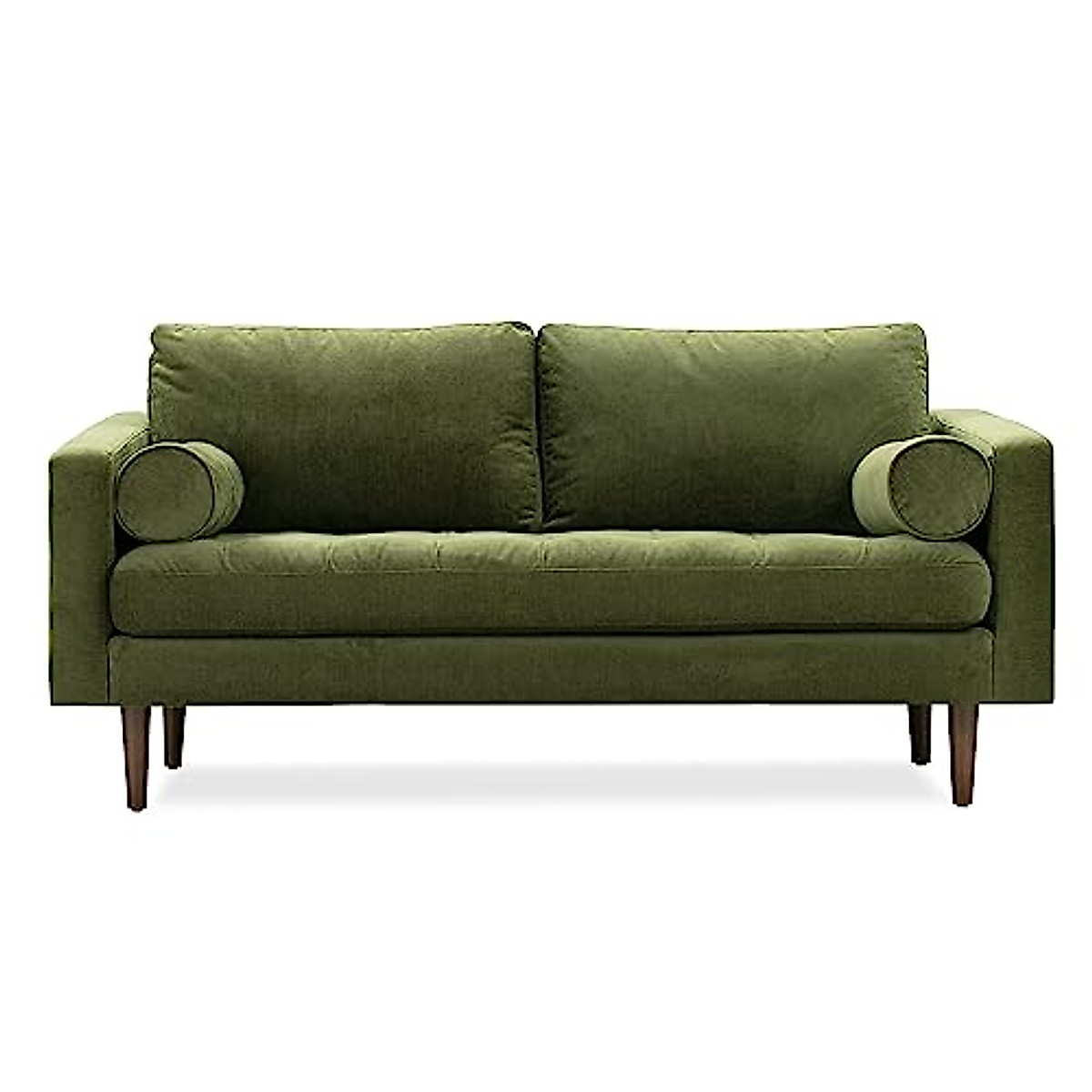 POLY & BARK Napa 72" Apartment Sofa, Distressed Green Velvet