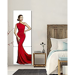 NC Plexiglass Acrylic Soft Mirror Non-Glass shatterproof Mirror Full Length Mirror Wall Mirror Frameless Home Fitness Mirror 4 Pcs 12"x12" cyhqo