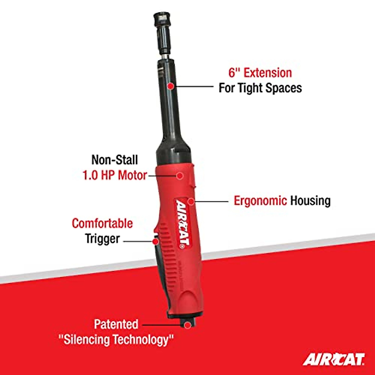 AIRCAT Pneumatic Tools 6270: 1 HP Composite Extended Straight Die Grinder 20,000 RPM