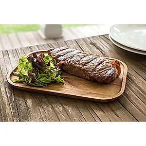 Ironwood Gourmet Small Steak Board, 7.5 x 10.5 x 0.5 inches, Brown