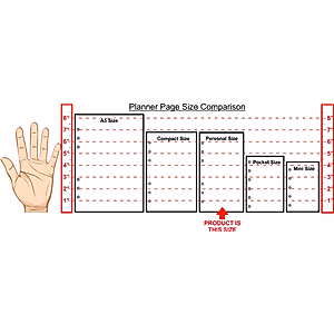 Personal Size Notes Insert with Simple Lines Spaced 1/4", Sized and Punched with 6 Holes for Personal Size Notebooks by Filofax, Louis Vuitton (PM), Kikki-K, and Others. (3.7" x 6.75")