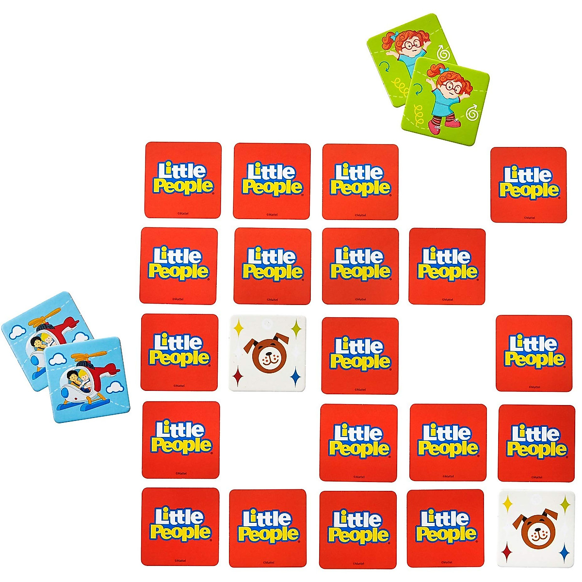 Mattel Games Fisher-Price Make-A-Match Card Game with Little People Theme, 56 Cards for 2 to 4 Players, Gift for Kids Ages 3 Years & Older