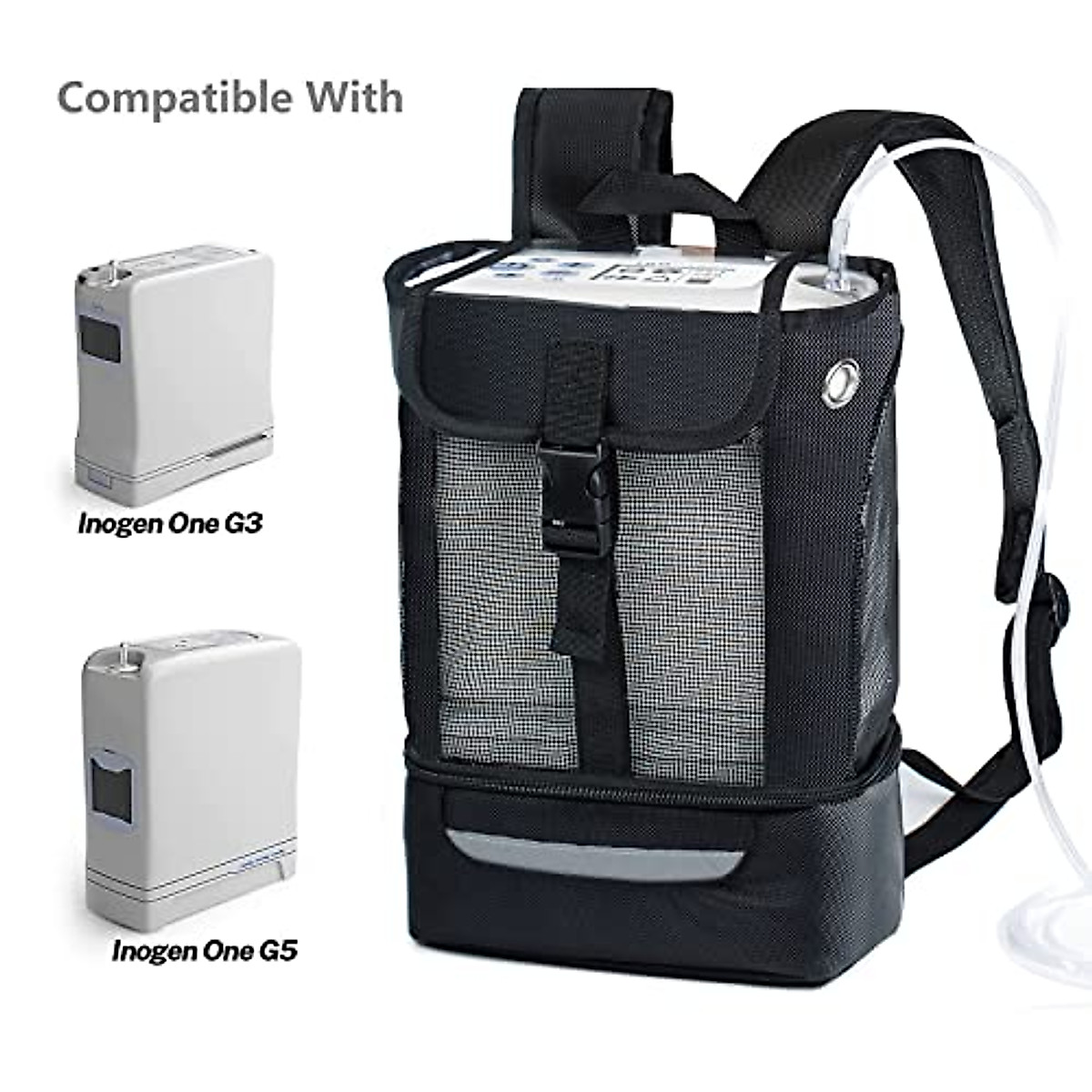 BAGSFY Upgraded Oxygen Concentrator Backpack for Inogen One G5, G3, Lightweight Machine Carrying Bag for Inogen One G5 Accessories and Battery.