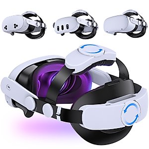 Kawaye Comfort Head Strap for Meta Quest 3S/Quest 3/Quest 2 Head Strap, Double Knobs Adjustable Elite Strap Replacement,VR Headset Accessories Strap Enhanced Support&Comfort&Reduce Pressure