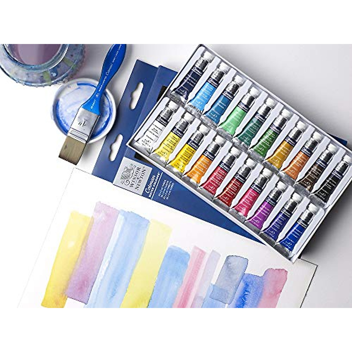 Winsor & Newton Cotman Watercolor Paint Set, 20 Colors, 5ml (0.17-oz) Tubes