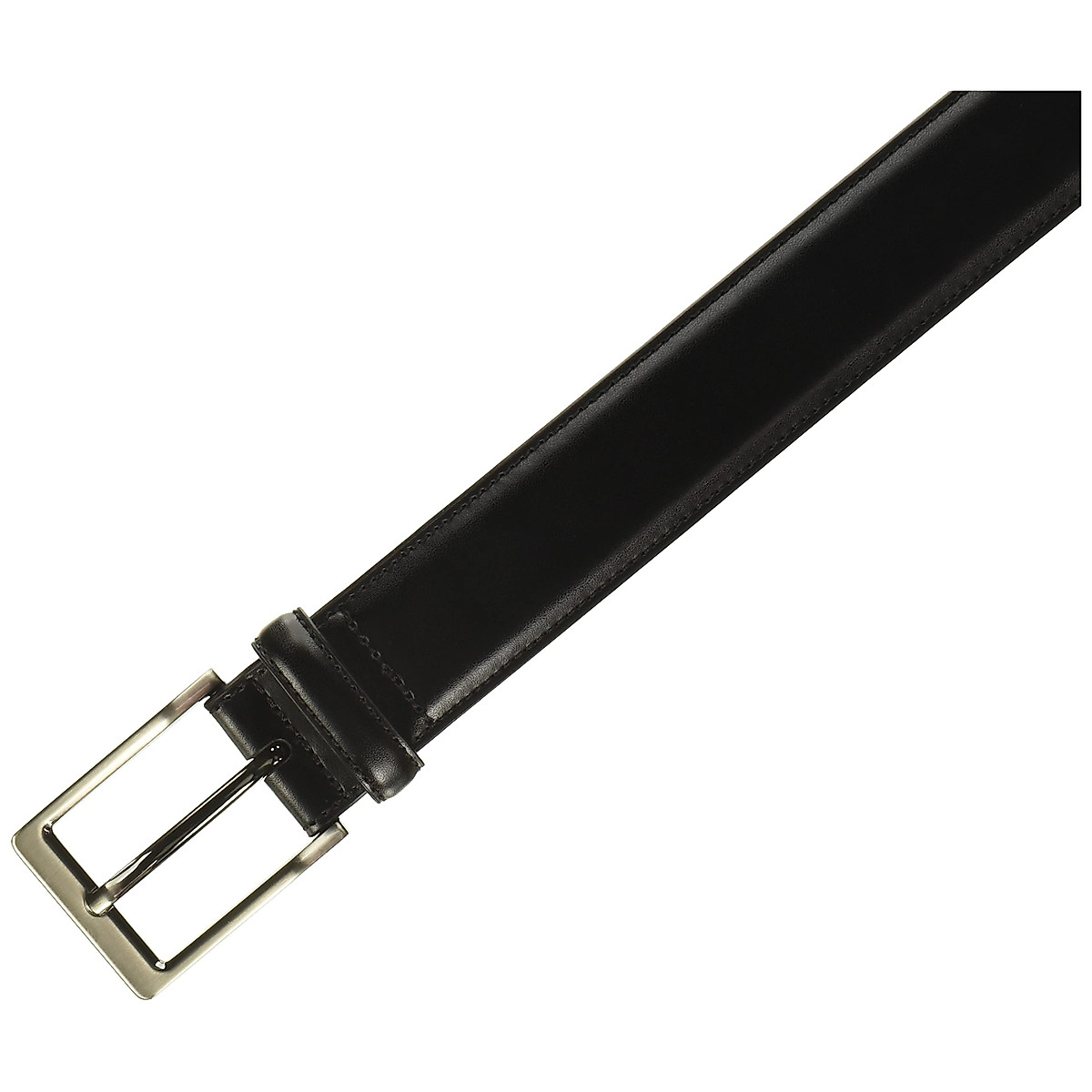 Perry Ellis Men's Leather Amigo Dress Belt, Black, 32