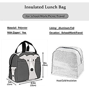 Lunch Bag Greyhound Italian Cute Whippet Dog Lunch Box Insulated Bag Tote Bag For Men/Women Work Travel