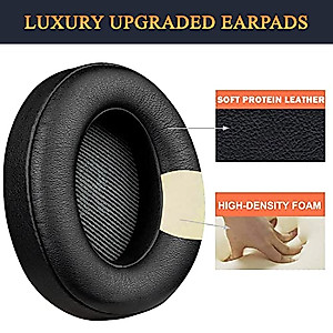 SOULWIT Ear Pads Replacement for JBL Everest 700 (Model: V700BT) Headphones, Earpads Cushions with High-Density Noise Isolation Foam, Softer Protein Leather - Black