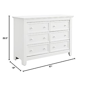 Baby Relax Tia 6-Drawer Dresser, White