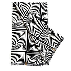 African Fabric by The Yard 6 Yards African Print Kente Cloth Fabric Wax Ankara Fabric for Women Male Clothes (FP115)