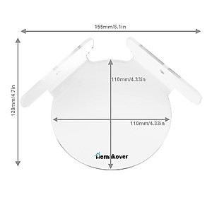Acrylic Mini Circular Corner Shelf Mount for Security Cameras, Baby Monitors, Speakers, Plants & More, Universal Cam Holder, Easy to Install, Screwless with Damage-Free Replacement Strips (Clear)