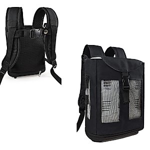 O2TOTES Ultra Lightweight Backpack Fit For Inogen One G3 & OxyGo (Patented Design) (black) Lightweight at under 14 ounces, Backpack Only, Zippered bottom, fits standard and double battery; black