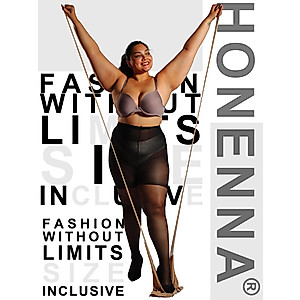 HONENNA 2 Pairs Plus Size Sheer Tights for Women, 17 Colors Ultra Thin Pantyhose Reinforced Toes High Waist Stockings, Black + White 2 Pairs 1XL-2XL