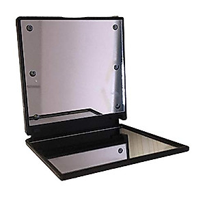 FQYYDD Illuminated Makeup Mirror Make-Up Mirror With 6 Small Led Light Square Mirror Switch Battery Touch Lighting