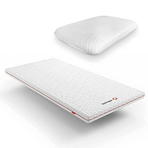 The Premium Mattress Topper by Dormeo (Full) and True Evolution Pillow Bundle