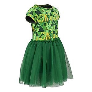 Girls Short Sleeve Tulle Tutu Dresses for Kid and Toddler Girl St Patricks Day Dress Outfit Sizes 18M-12Y (8 Years, Clovers)