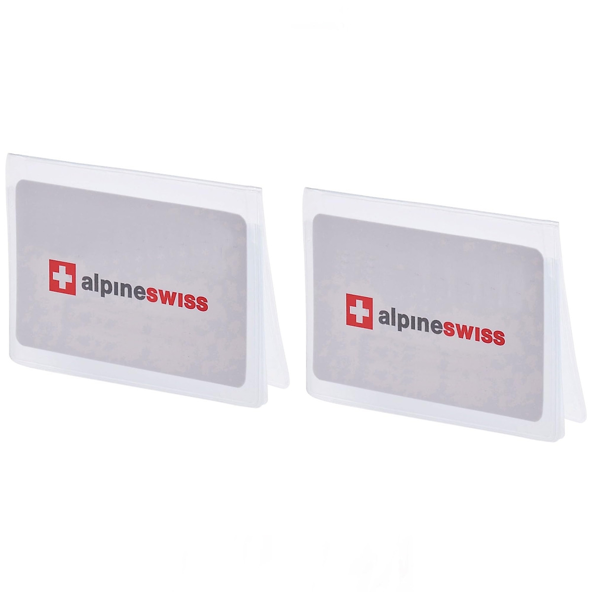 Alpine Swiss Set of 2 Plastic Wallet Inserts 6 Page Card Holder Picture Windows