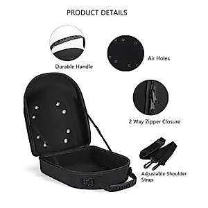 Sanseenia Hat Case for Travel, Hat Storage for Baseball Caps, Caps Carrier with Carry Handle & Shoulder Strap, Baseball Cap Organizer Holder for 6 Hats, Perfect for Traveling and Home Storage