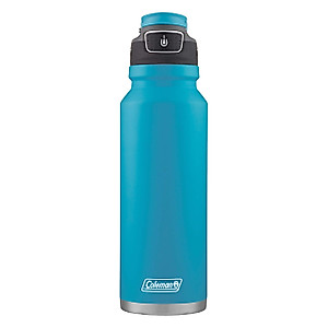 Coleman FreeFlow AUTOSEAL Stainless Steel Water Bottle, 40oz., Caribbean Sea