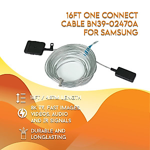 Original Samsung BN39-02470A TV One Connect Cable for QN43LS03RAF, QN43LS03TAF, QN49LS03RAF, QN50LS03TAF, QN55LS03RAF, QN55LS03TAF, QN65LS03RAF, QN65LS03TAF, QN65Q90RAF, QN75LS03TAF, QN75Q90RAF