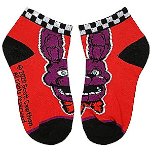 Five Nights at Freddys Horror Video Game Youth 5-Pack Ankle Socks
